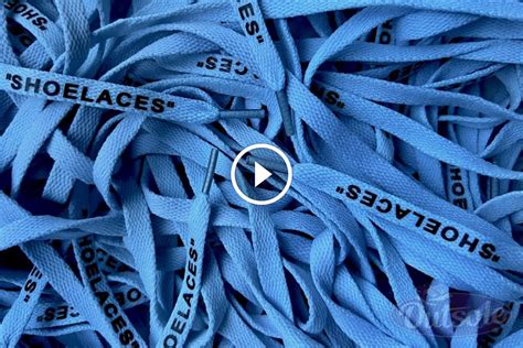 Off White Shoelaces Blue • In Stock At Outsole