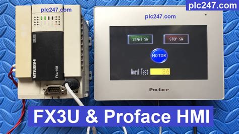 HMI Proface PLC Mitsubishi FX3U Connection Plc247
