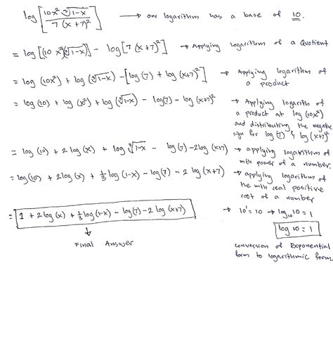 [solved] use properties of logarithms to expand the logarithmic expression course hero