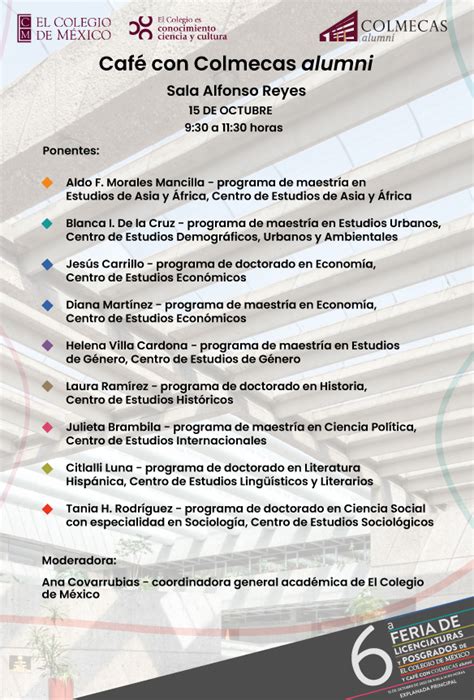 Agenda Colmex El Colegio De M Xico A C
