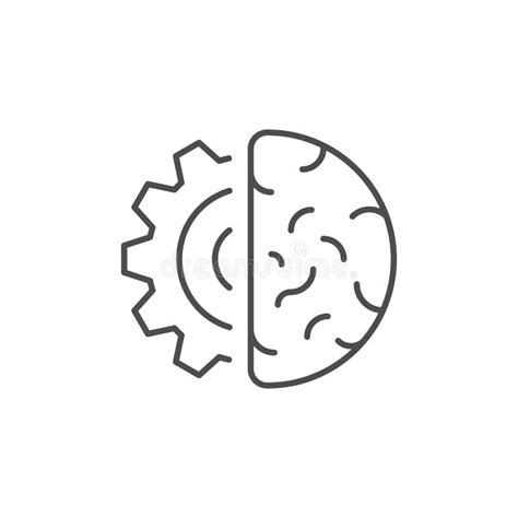 ícone De Contorno De Linha De Inteligência Artificial Ilustração do