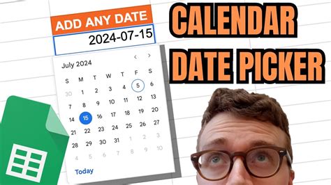 How To Add A Pop Up Calendar Date Picker In Google Sheets Youtube