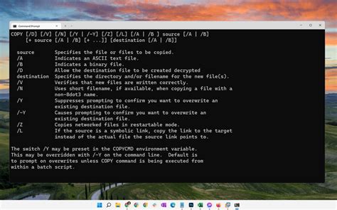 Copy Command Examples Options Switches And More