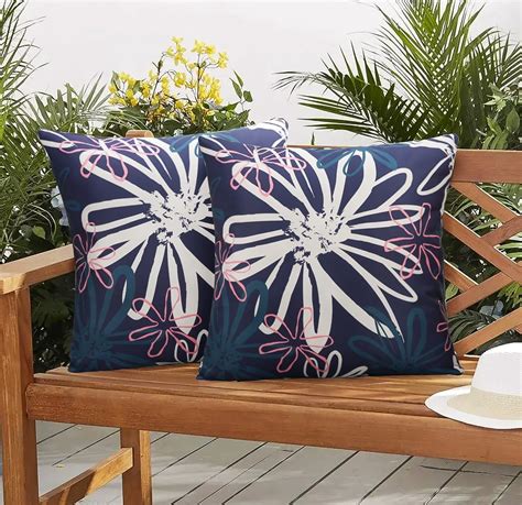 Amazon Pyonic Outdoor Waterproof Pillow Covers Pack Of 2 Dahlia