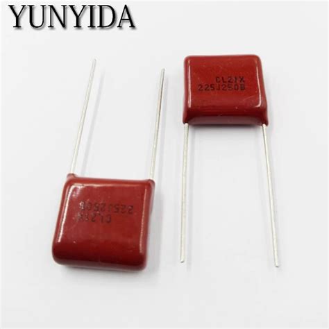 Free Shipping 10pcs CBB 225J 250V 2 2UF P20mm Metallized Film