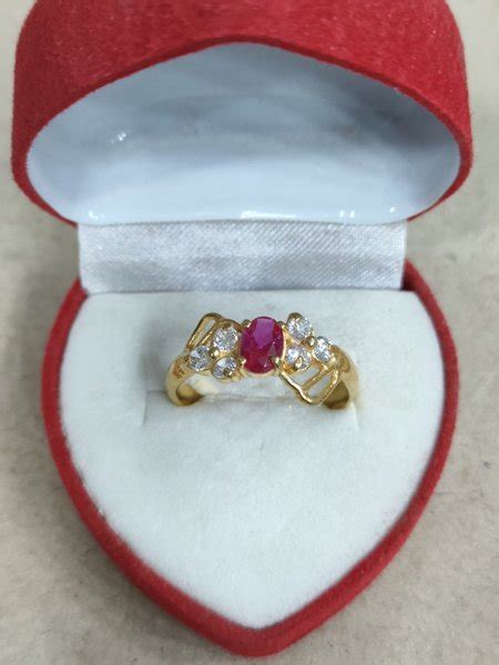 Jual Cincin Mata Putih Merah Besar Gram Emas Muda Di Lapak Pj
