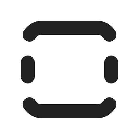 Grens Top Onderkant Dikke Gevuld Pictogram In Fluent Solid 20px