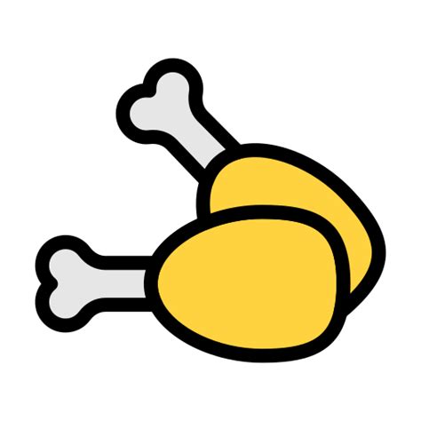 Fried Chicken Vector Stall Lineal Color Icon
