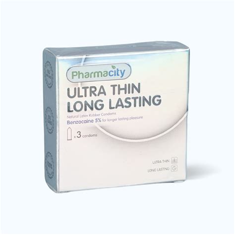 Bao cao su siêu mỏng kéo dài thời gian yêu Pharmacity Ultra thin Long