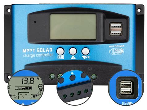 REGULATOR ŁADOWANIA KONTROLER SOLARNY 100A 12 24V Inny producent