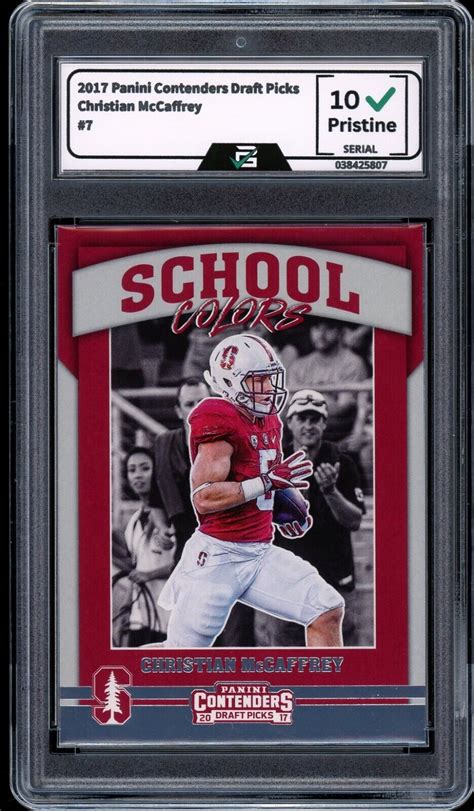 2017 Panini Contenders DP 7 Christian McCaffrey GRADED 10 Gem Mint