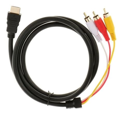 Cabo Adaptador Hdmi P Rca Dourado C Sa Da Av P Tv De Tubo Mercadolivre