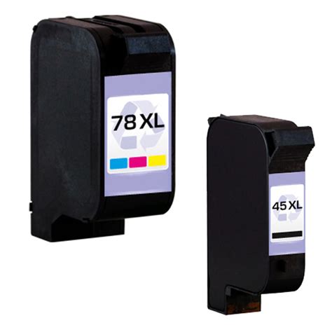 HP 45XL HP 78XL Patrone XXL Kompatibel 2er Set BK CL Plutoos