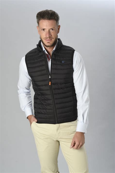 Chaleco Gilet 2 negro Catálogo FABIO BARETTI Moda Uomo Ropa Hombre