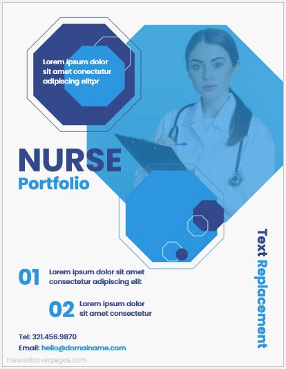 Nursing Portfolio Cover Page Template Ms Word Cover Page Templates