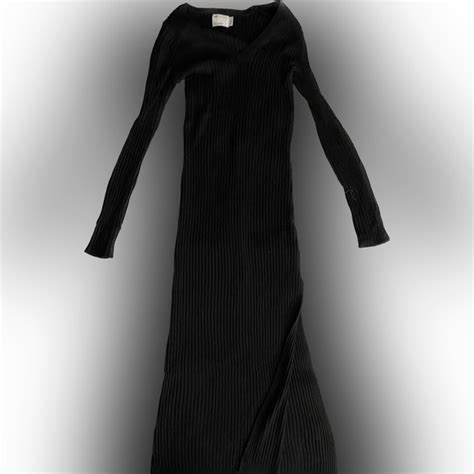 Asos Dresses Asos Black Sweater Dress With Side Slit Poshmark