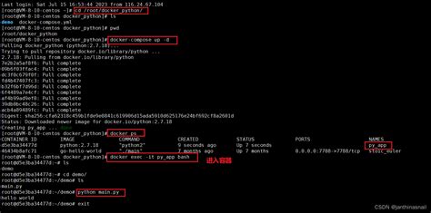 使用docker简单创建一个python容器 docker创建python容器 csdn博客