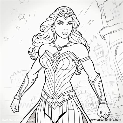 Wonder Woman From Wonder Woman Coloring Page