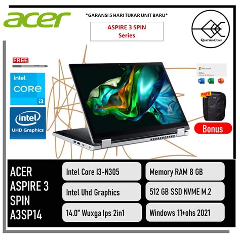 Jual Acer Aspire Spin A Sp Touch I N Core Gb Gb W Ohs