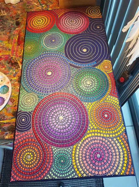 Pointillism In Modern Form Dot Art Painting Mandala Painting