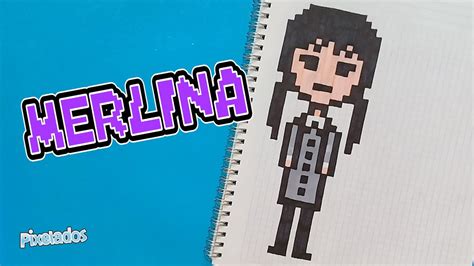 COMO DIBUJAR MERLINA WEDNESDAY ADDAMS PIXEL ART PIXELADOS YouTube