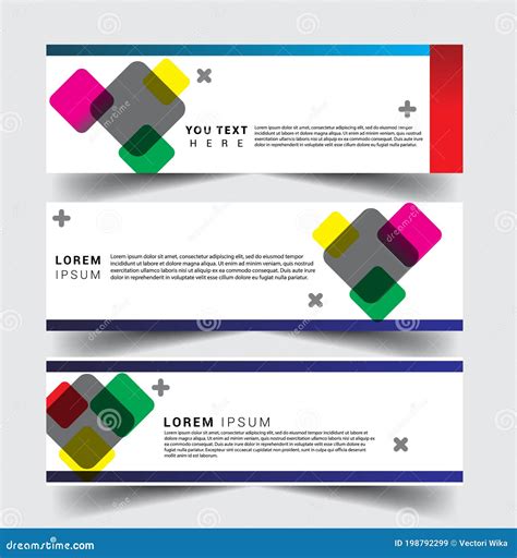 Plantilla Web De Banner De Dise O Abstracto De Vector Conjunto De