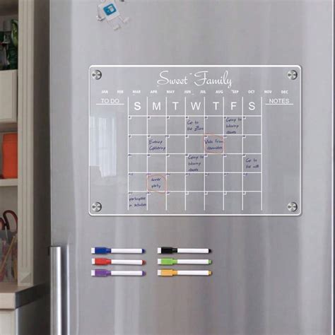 Quadro Magnético de Acrílico 048 Quadro Branco Magnético para Geladeira