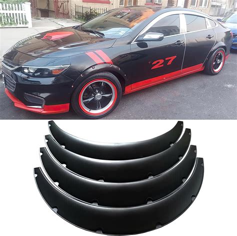 DREAMOTOR 4 Unids Negro Universal Coche Flexible Guardabarros Flares