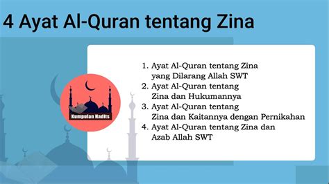 4 Ayat Al Quran Tentang Zina Ayatalquran Alquran Hadits Ikhlas