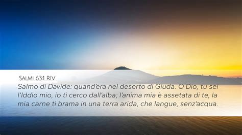 Salmi 63 1 RIV Desktop Wallpaper Salmo Di Davide Quandera Nel