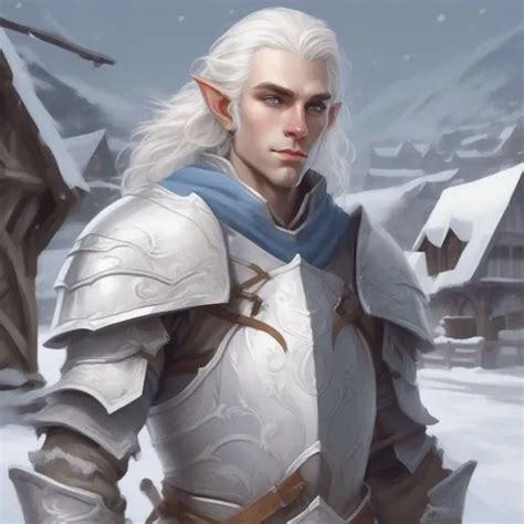 Handsome Male Elf Warrior With Long Silver Hair Sil OpenArt