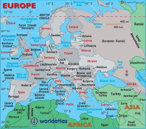 Europe Map Map Of Europe Europe Maps Of Landforms Roads Cities