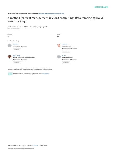 a method for trust management in cloud computing data coloring by cloud watermarking pdf