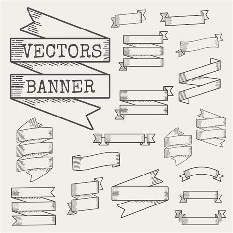 Ilustración del conjunto de banner de cinta Vector Gratis