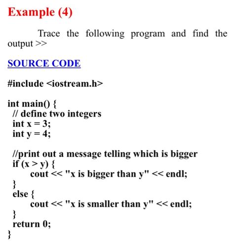 solved example 4 trace the following program and find the