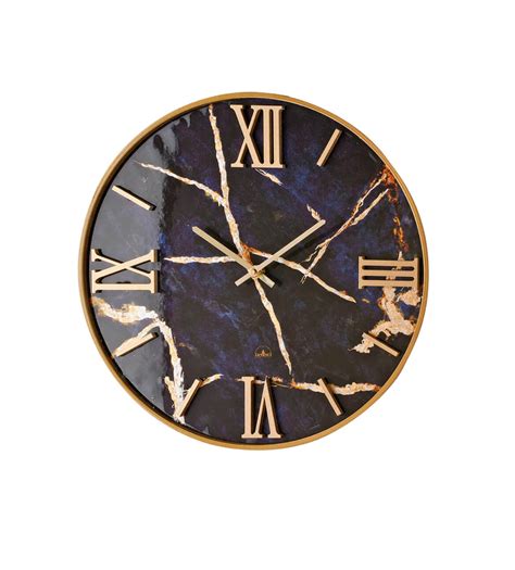 OROLOGIO BLUE CON QUADRANTE LUCIDO E NUMERI ORO 60CM 80CM FCS Design