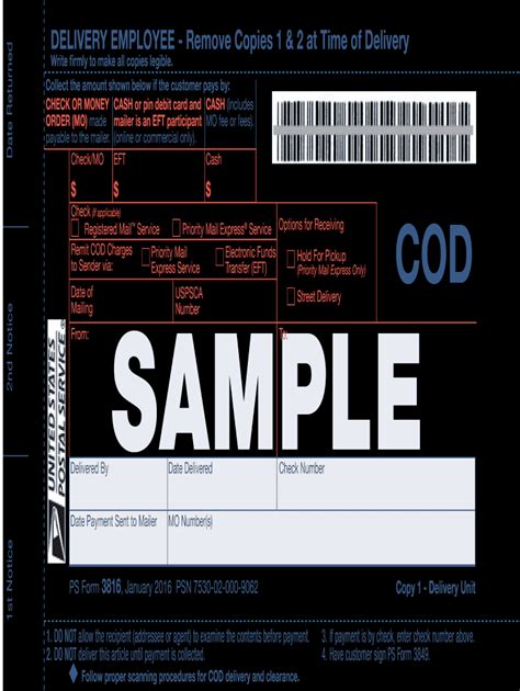 Usps Form 3816 Fill Out Sign Online DocHub