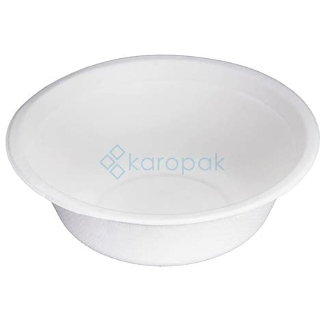 Miska z trzciny cukrowej 350ml fi 16 cm biała
