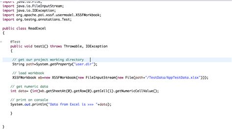 let s read numeric data from excel for selenium framework using poi