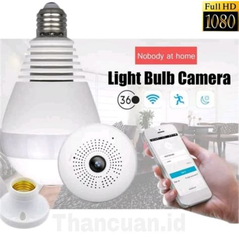 Jual Kamera Lampu V380 CCTV Bentuk Bohlam Panorama V380 SPY Camera