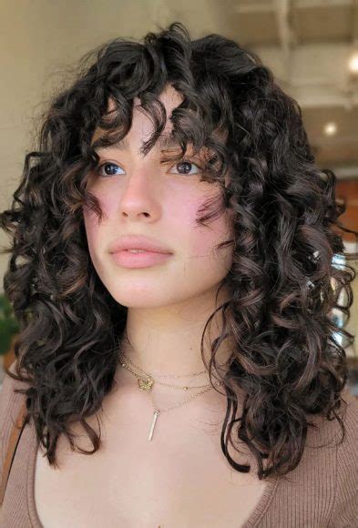 35 Low Maintenance Soft Curly Bob Haircuts Cute Shag Long Bangs