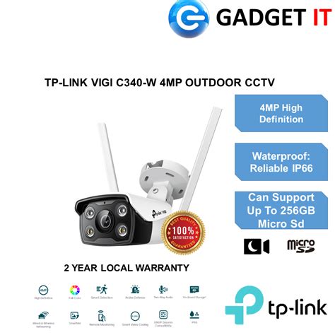 TP LINK VIGI C340 W 4MP OUTDOOR CCTV FULL COLOR WIRELESS BULLET WIFI