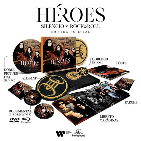 Heroes Del Silencio Box 2Vinilo Picture 2CD DVD Blu Ray Libreto