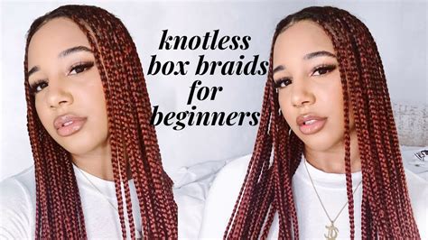How To Do Knotless Box Braids On Yourself Beginner Friendly MY FIRST