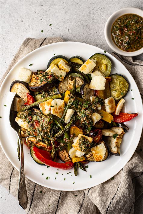 Gegrilde Groenten Met Halloumi En Chimichurri OhMyFoodness