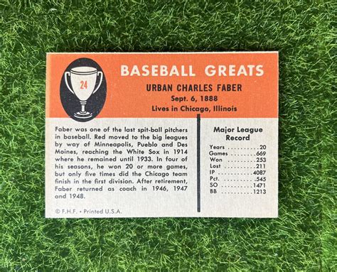 Cards With A Story On Twitter Fleer Baseball Greats Red Faber