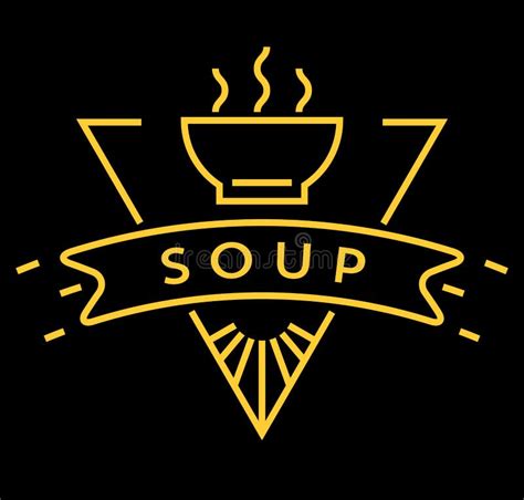 Icono De La Sopa Del Vector Con Estilo Linear Ilustración del Vector