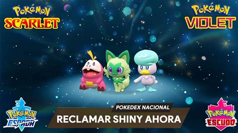 CONSIGUE AHORA INICIALES SHINY PALDEA En POKEMON ESCARLATA Y PURPURA
