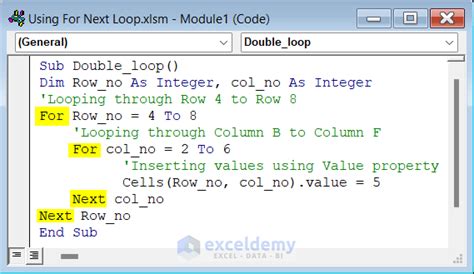 how to use for next loop in excel vba 10 suitable examples