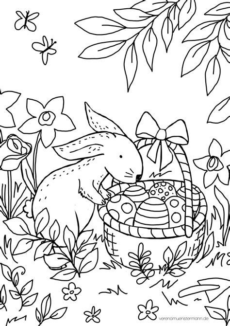 Freebie Ausmalbild Ostern Verenamuenstermann